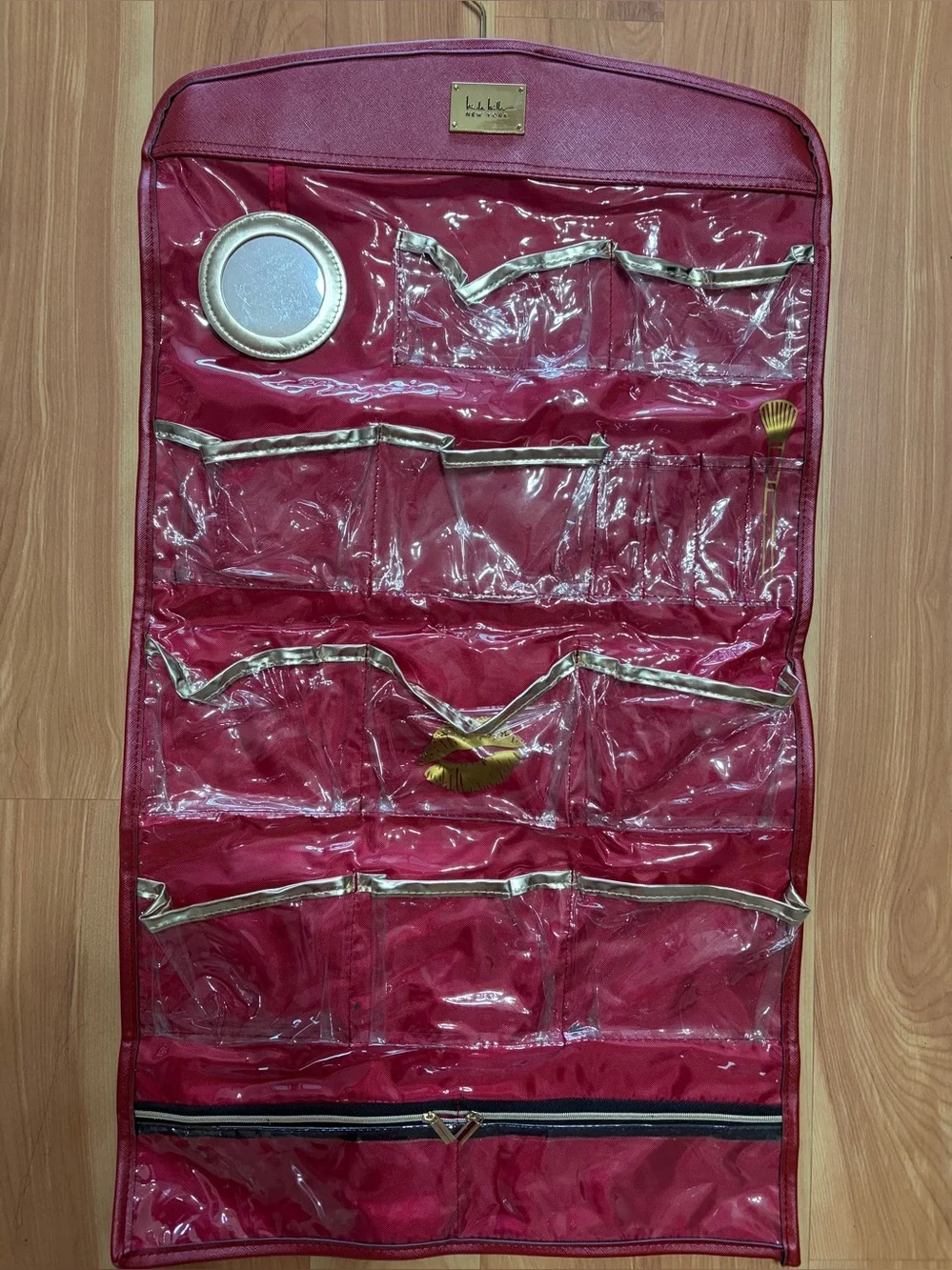 Nicole Miller | Storage & Organization | Nicole Miller Metallic Red ...